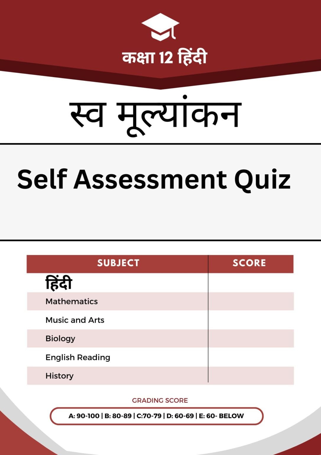MP BOARD 2025: हिंदी कक्षा 12 Self Assessment Quiz अपनी तैयारी स्वयं ...